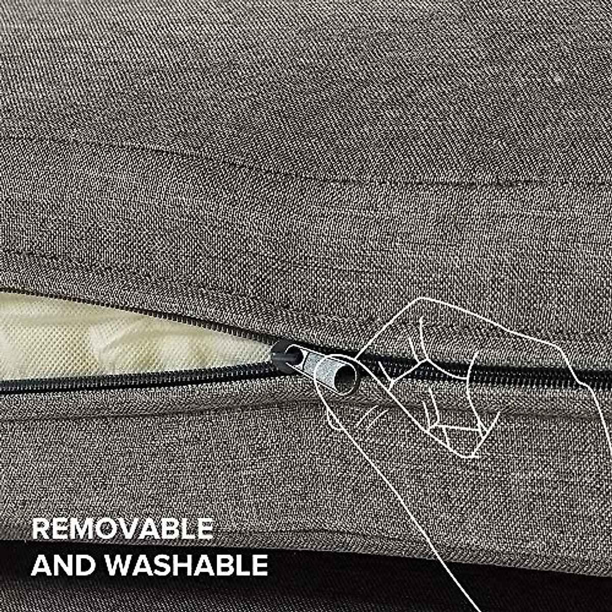 ZINUS Janelle Gold Metal Loveseat / Steel Framework with Upholstered Cushions / Easy Assembly