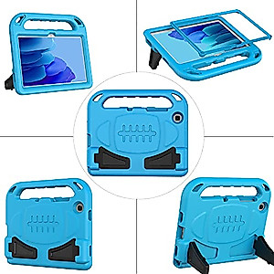 BMOUO Kids Case for Samsung Galaxy Tab A7 10.4 inch 2022/2020 (SM-T500/T503/T505/T507) - with Built-in Screen Protector, Shockproof Light Weight Handle Stand Galaxy Tab A7 10.4 Case for Kids, Blue