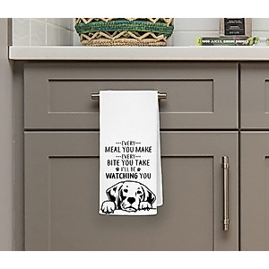 QODUNG Every Meal You Make Funny Golden Retriever Soft Kitchen Towels Dishcloths 16x24 Inch,Cute Golden Drying Cloth Hand Towels Tea Towels for Kitchen,Golden Lover Gifts