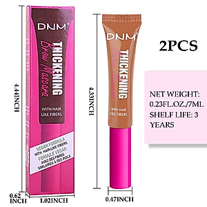 Eyebrow Gel, Eyebrow Color Mascara, Brow Gel, Brow Kit Eyebrow Tinted Gel Set, Eyebrow Repair Liquid Brows Styling Beauty Salon Home Use Makeup, Waterproof Transfer-Proof Cruelty Free - 2 Pack Auburn