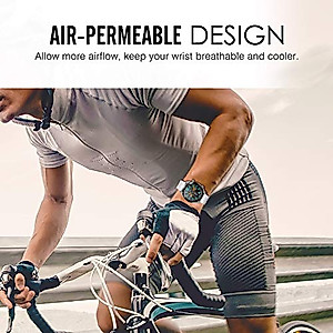 MoKo 3 Pack Bands Compatible with Huawei Watch GT5/GT5 Pro 46mm/GT4 46mm/GT3/GT3 Pro 46mm/GT/GT2 46mm/GT2 Pro/GT2e/GT Runner/Huawei Watch 4/4 Pro/3/3 Pro, 22mm Soft Silicone Replacement Strap, B/W/MB