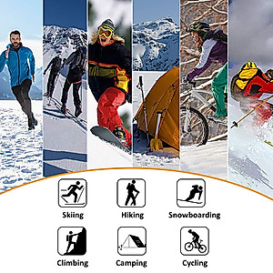 Sunew Winter Warm Thermal Socks, Mens Outdoor Cold Weather Comfy Skiing Working Thermal Socks 2 Pack Black White Plaid Large