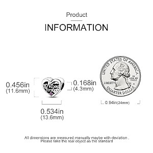 MULA 925 Sterling Silver Charms for Bracelets and Necklaces Lucky Home Happy Family Forever Love Mom Beads Dangle Pendants Jewelry for Women