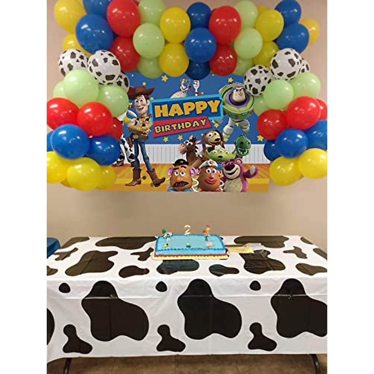 Cartoon Story Backdrop for Kids Birthday Party Cake Table Backdrop Cartoon Story Theme Party Decoration Backdrop Studio Booth Props Backdrop 5X3FT
