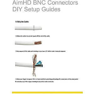 AIMHD 10 Pack BNC Male Connectors RG59 RG6 Screw-on Gold Plated Coaxial Terminal for CCTV Security Surveillance Camera Video Cables