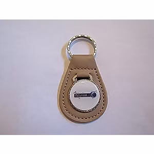 1965 1966 1967 MARLIN VINTAGE LOGO LEATHER KEYCHAIN - BEIGE
