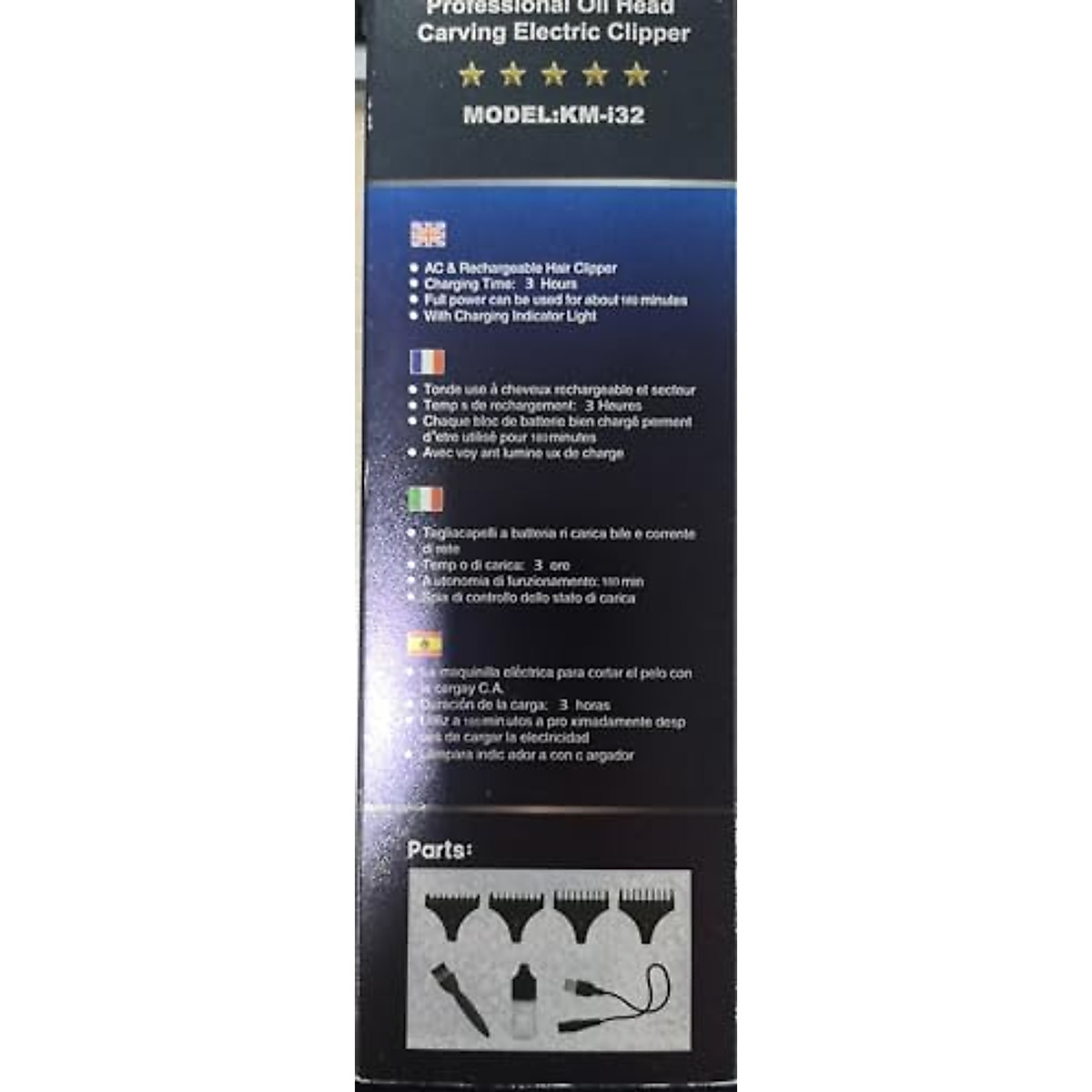 Kemei 0mm Baldheaded Hair Clippers for Men Professional Cordless Hair Trimmer Beard Trimmer with T Blade Zero Gapped Rechargeable Grooming Kit