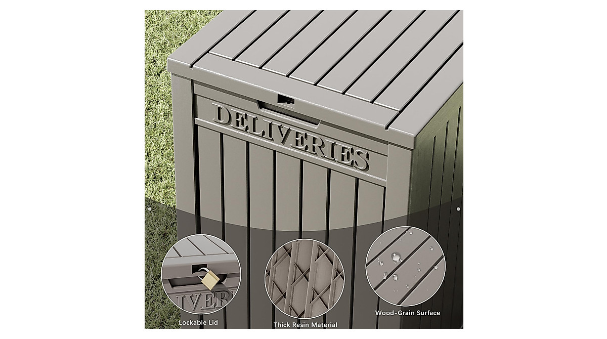 Secure 51 Gallon Resin Package Delivery Box for Outdoors
