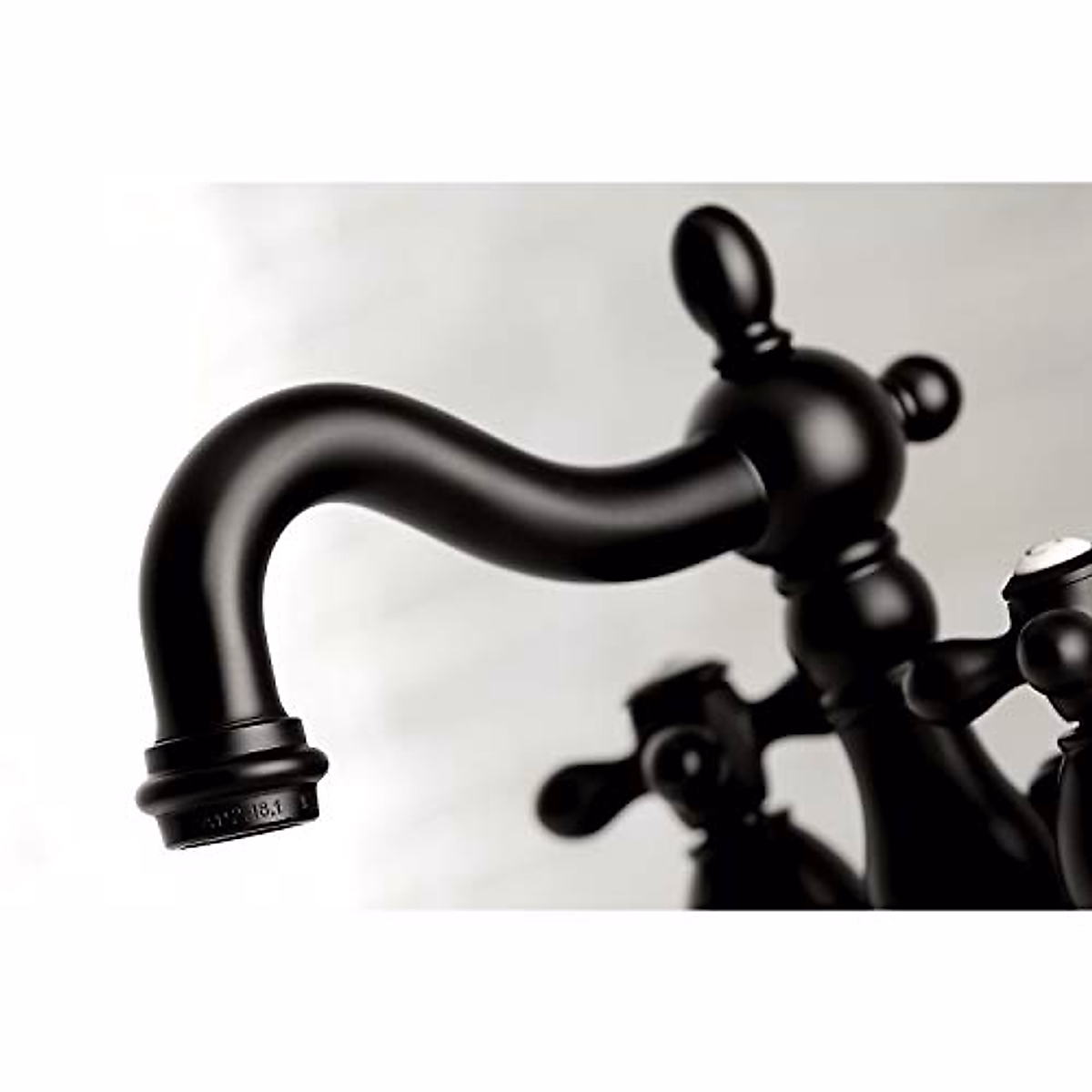Kingston Brass KB1600AX Heritage 4" Centerset Bathroom Faucet, Matte Black