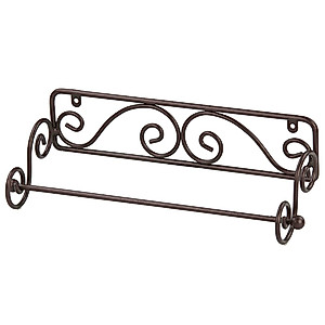 Home Basics Bronze Wall Mounted Paper Towel Holder 12 x 3 x 5 inches