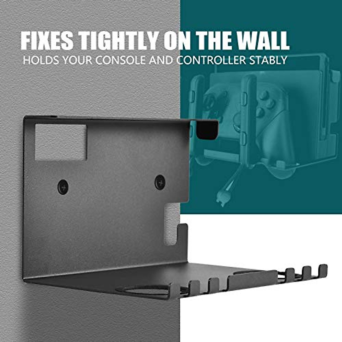 SALUTUY Switch Wall Mount, Switch Stand Safe and Convenient Maintain A Clean and Organized Desktop,for Game Host