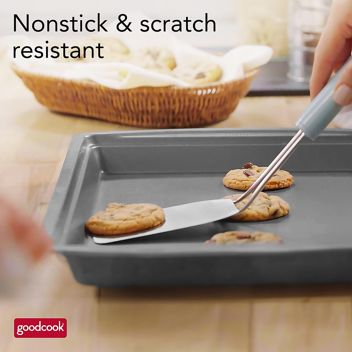 GoodCook 15" x 10.5" Premium Nonstick Carbon Steel Crispy Bacon Multipurpose Baking Pan Set