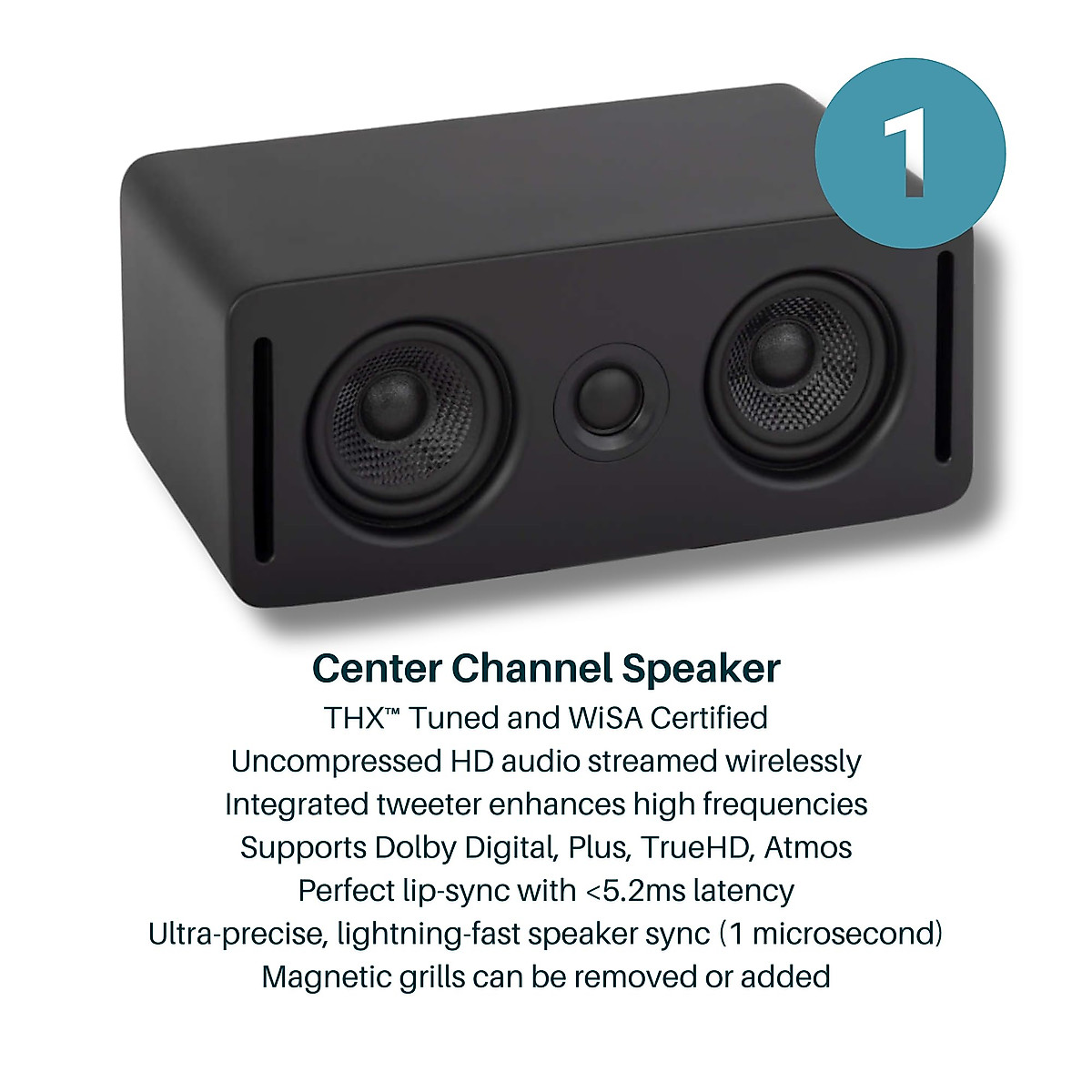 Platin Monaco 5.1.2 Home Theater System - Wireless Surround Sound System Upward Firing Speakers - THX Tuned & WiSA Certified