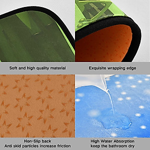 SUABO Kitchen Mat Set of 2 Pieces, Vintage Rooster Kitchen Rug for Floor, Non Slip Kitchen Carpet Standing Mats