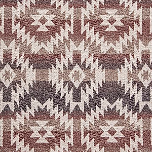 Paseo Road by HiEnd Accents | Mesa Wool Blend Western Throw Blanket, 68x88 inch Twin, Brown Geometric Print, Aztec Tribal Navajo Pattern, Southwestern, Rustic Soft Cozy Blanket for Couch, Sofa, Bed