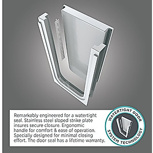 American Standard 2848.109.WLW Gelcoat Whirlpool and Soaking 28"x48" Left Side Door Walk-In Bathtub in White