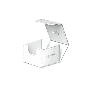 Ultimate Guard Sidewinder 133+, Deck Box for 133 Double-Sleeved TCG Cards, White, Magnetic Closure & Microfiber Inner Lining for Secure Storage