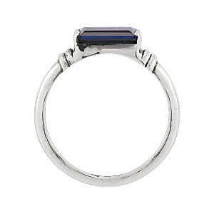 Silpada 'Mediterranean Blue' Sterling Silver Lab-Created Sapphire Ring, Size 8, Size 8