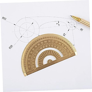 Operitacx 2 Sets Triangular Ruler Math Triangle Ruler Measuring Ruler Metal Triangular Ruler Clear Ruler Ruler Metal Protractor Metal Triangle Ruler Practical Protractor Scale