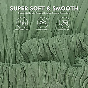 10 Packs 10Ft Cheesecloth Table Runner Rustic Boho Gauze Wedding Table Runner for Wedding Bridal Shower Birthday Party Table Decor (Sage Green)