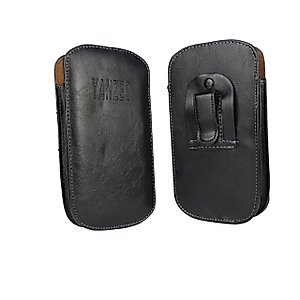 Zebra TC77 TC70 Scanner Leather case, Yanzeo Sturdy Portable Bag, Suitable for Zebra TC75, TC21, TC51, TC52, TC72, TC77, Handheld Barcode Touch Mobile Data Terminal, Bracket with Metal Clip