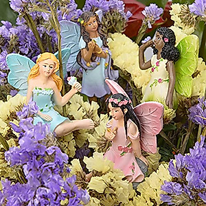 Simple Creativity Fairies for Fairy Garden Miniatures Accessories Outdoor and Indoor Decor, Funday Miniature Doll Figurines Supplies Fairy House Mini Figures for Kids
