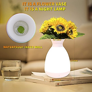 Flymuda Baby Night Light, Flower Vase Style Kids Night Light, Dimmable White & RGB Changing Colors Night Light Lamp for Kids, Bedroom, Kitchen, Living Room, Office, Restaurant, Ideal Christmas Gift