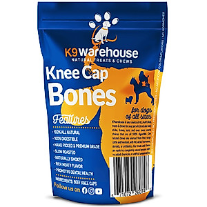 K9warehouse USA Cow Knee Caps for Dogs | 100% Natural Beef Knee Caps for Dogs, Beef Bones for Dogs, Dog Knee Cap Bones for Pets, Meaty Dog Bones Large, Medium and Small Dogs