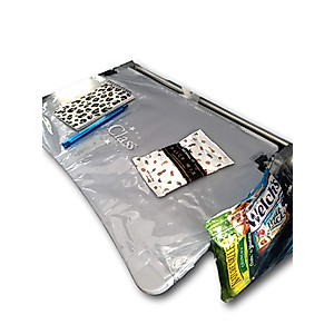 1st Class Kid Plane Pocket & Tray Table Cover Bag Set | Universal In-Flight Phone Holder | Hands-free Phone Mount with Flexible Rotation for Airplane, Phone Stand for Desk | Travel Hack Must Haves