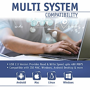 SUHSAI 500GB Portable External Hard Drive USB 2.0 Storage and Backup Drive, USB Hard Disk Drive, Memory Storage Expansion External HDD for Computer, Mac, Desktop (White)