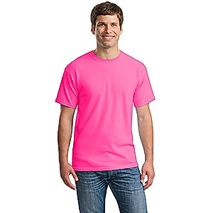 Gildan Mens 5.3 oz. Heavy Cotton T-Shirt G500 -SAFETY PINK XL
