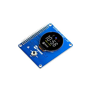 sb components Round LCD HAT for Raspberry Pi 4B/3B+/3B/2B/B+/A+/Zero and Zero W, 1.28inch Display, 240x240 Resolution, 65K RGB Colours Expansion Display Module for Raspberry Pi