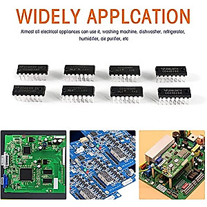 OWAHO IC Kits 40PCs/Lot Integrated Circuit Logic IC Kit CD4011 CD4069 CD4052 CD4053 DIP Electronic Component with chipset (Color : Cd4011-10pcs)