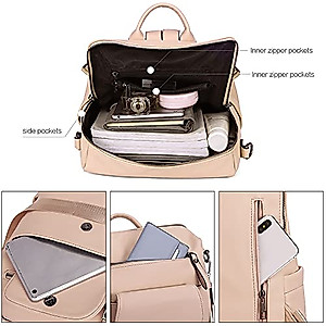 CLUCI Leather Backpack for Women Convertible Backpack Purse Travel Large Fashion Designer Ladies Purse