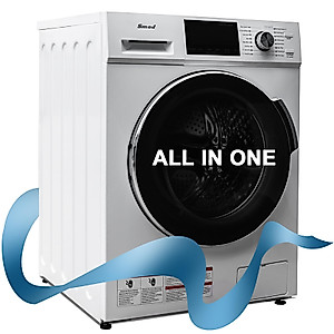 All in One Washer and Dryer Combo 24 inch, 2.7 cu.ft Front Load Washer Dryer in One 26 lbs, 1400 RPM,16 Cycles, for Laundry,Apartment,Dorm, White