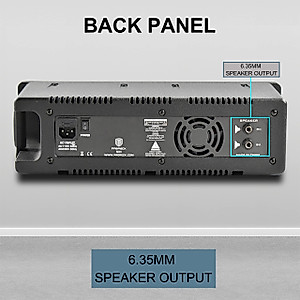 PRORECK MX8 2500 P.M.P.O 8 Channel Compact Studio Powered Mixer with Built In Effects & USB Audio Interface for Party/Meeting/Wedding +48V Phantom Button