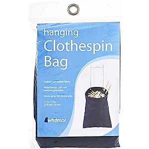 Whitmor Hanging Clothespin Bag Navy
