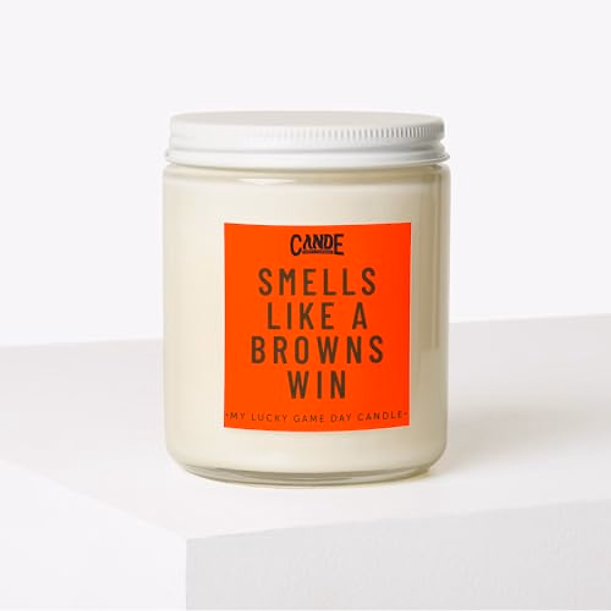 CE Craft - Smells Like A Browns Win Candle - Football Themed Candle, Gift for Dad, Gift for Son, Ohio Gift, Ohio Themed Candle, Gift for Him (Iced Vanilla Woods)