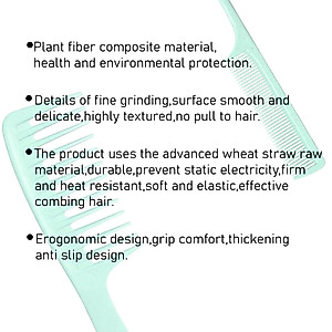 BEROYAL Styling Hair Comb Set - Wet Hair Brush Detangling Brush, Wide Tooth Comb, Tail Comb - Multifunctional package,Great for Thick Wet Hair of Women and Kids with No Pain(Tiffany Blue - Aqua Blue)