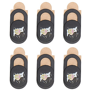 Computer Camera 6Pcs Webcam Cover Slide Cow Ox Pattern Camera Slide Blocker Plastic Laptop Camera Privacy Cover Sticker for Smartphones Computer Tablet Camera Zodiac Computadoras Laptop