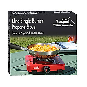 Texsport Compact Single Burner Propane Stove for Outdoor Camping Backpacking Hiking , Green