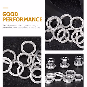 VANZACK 20pcs Wheel Nail Washers Bearing Kit with Washer Mountain Bike Supply Bike Headset Spacer Replacement Tool Bike Installing Kit Reusable Setting Tool Bike Handlebar Stem Spacers