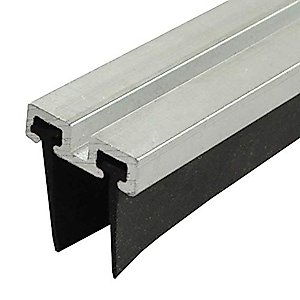 Legacy Manufacturing, LLC. Mortised Door Sweep with Double Silicone Lip in Mill Aluminum (7183MA), SMS #6 x 1/2'' Supplied (48'' L x .75'' W x .75'' H)