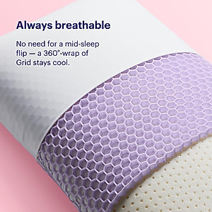 Purple Harmony Pillow | The Greatest Pillow Ever Invented, Hex Grid, No Pressure Support, Stays Cool, Good Housekeeping Award Winning Pillow (Medium)