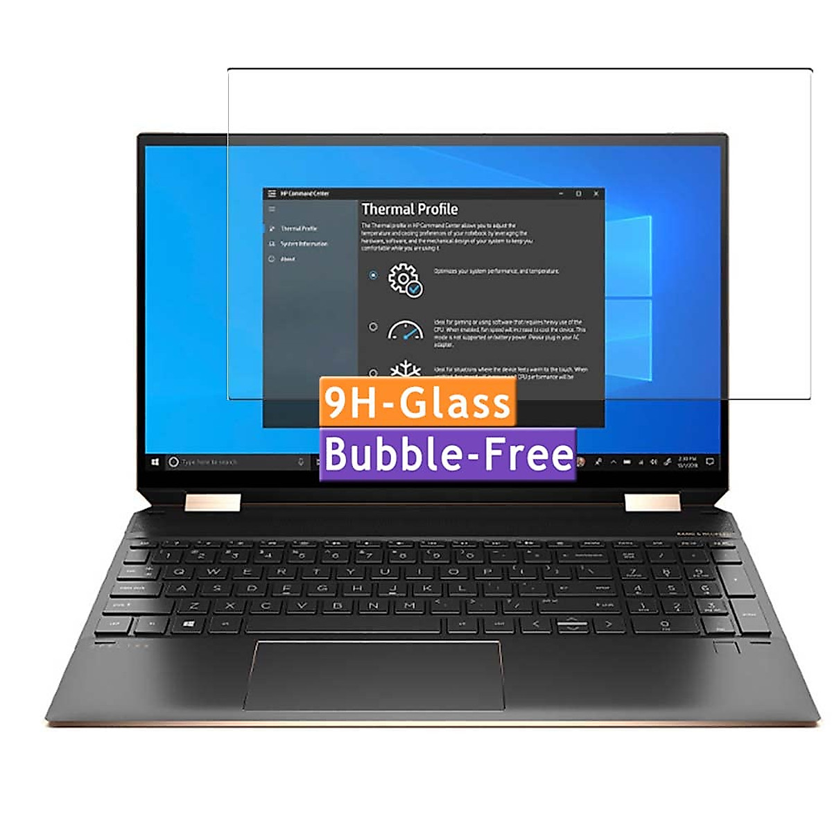 Vaxson Tempered Glass Screen Protector, compatible with HP Spectre x360 15-eb1000 15.6" Visible Area, 9H Film Protector [Not Full Coverage]