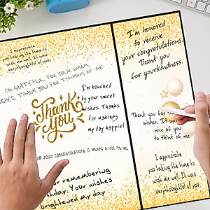 Sutjxc Thank You Party Guest Book Alternative Signature Certificate,Signature Thank You Sign,Retirement Office Party Decor, Thanks to Staff Teachers Professors Doctor Nurses Party Decorations