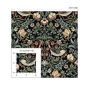 NextWall Aves Garden Peel and Stick Wallpaper (Ebony)