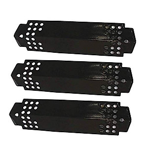 Votenli P9116A (3-Pack) Replacement Porcelain Steel Heat Plate, Heat Shield, Flavorizer Bar for Charbroil 463722313, 463722314, 463742111 (14 7/8)