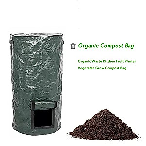 SKGFKYRM Garden Compost Bag Composting Bins Plastic Light Weight Collapsible and Reusable Organic Bags Gardening Gifts Compost Bin Outdoor (Size : 45x80cm)