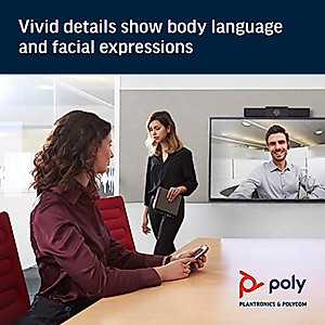 Poly Studio - 4K USB Video Conference System (Polycom) - Camera, Microphone, and Speaker Bar for Small & Medium Conference Rooms - Presenter Tracking, NoiseBlock AI, Autoframing - Teams/Zoom Certified